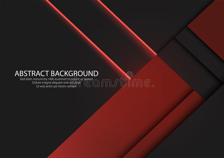 Red Line Shape Black Background Wallpaper Design Graphic Vector Stock ...