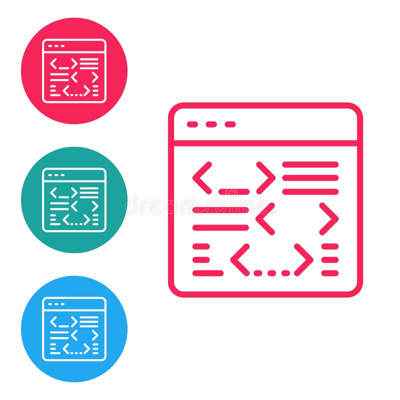 Line Coding Icons Circle Stock Illustrations – 293 Line Coding Icons ...