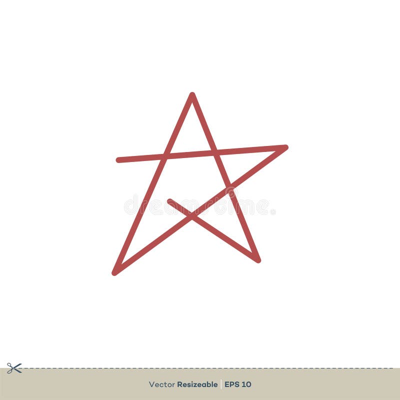 Red Line Star Logo Template Illustration Design. Vector EPS 10 Stock ...