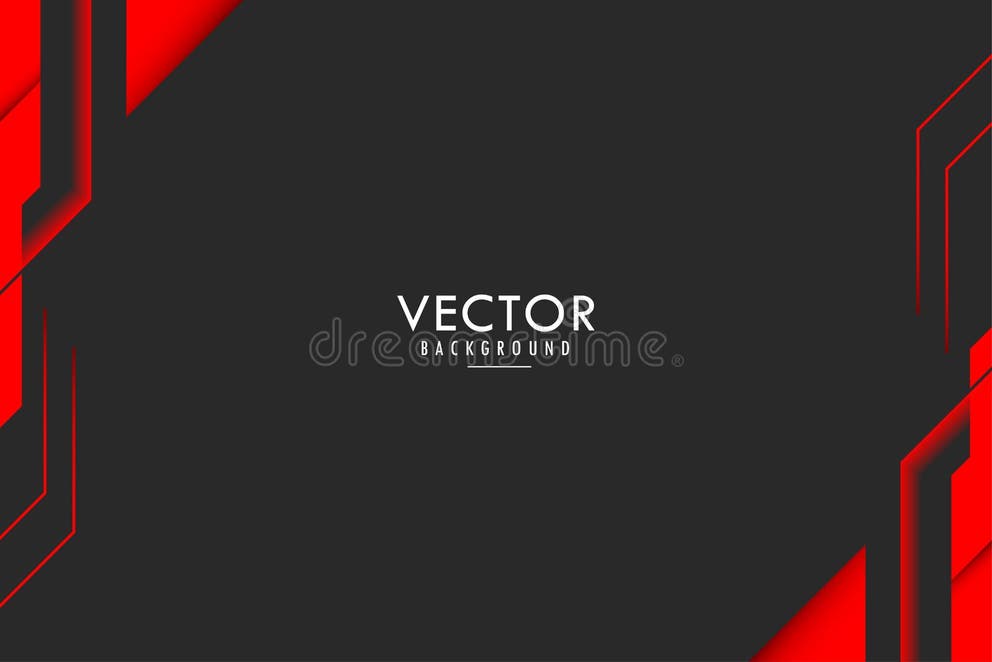 Red Lines Shape Modern Technology Abstract Geometric Background ...