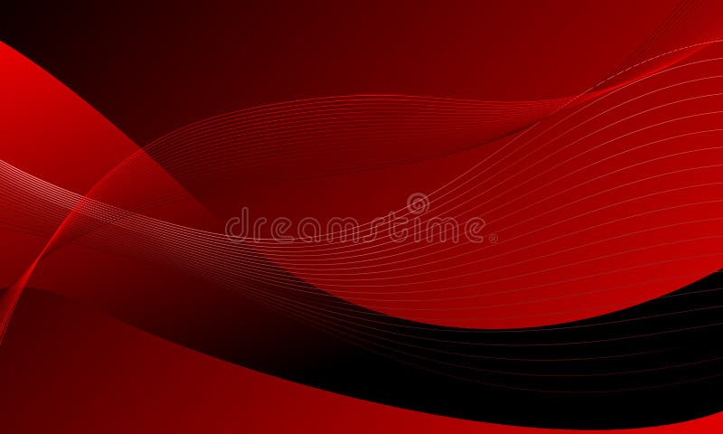 Red Lines Wave Curves Abstract Technology Background Stock Vector ...