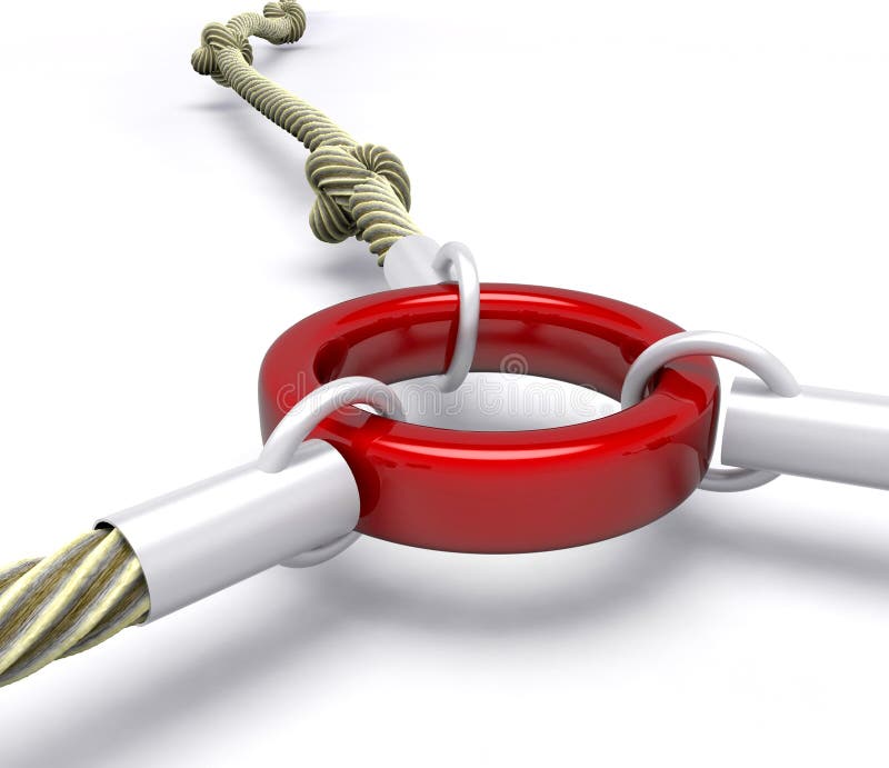 Red Link Shows Attached Connection Stock Illustration - Illustration of ...