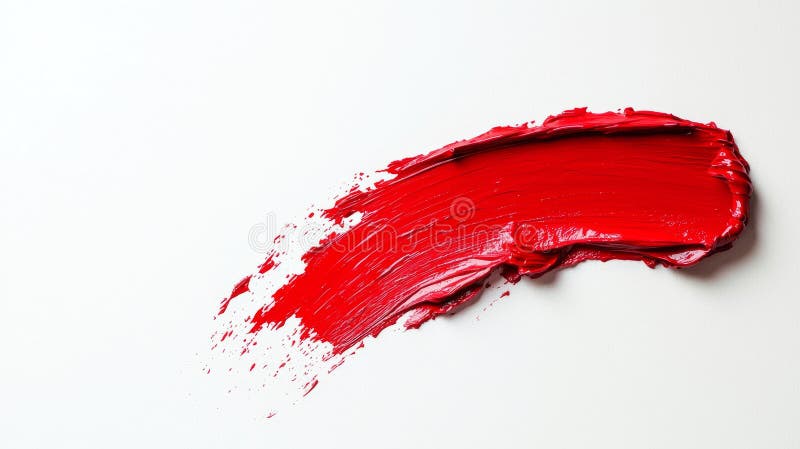 Red Lip Gloss with Matte Finish. Creamy Texture Stock Image - Image of ...