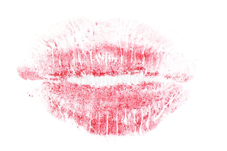 Red lip imprint stock image. Image of lover, lipstick - 7076183