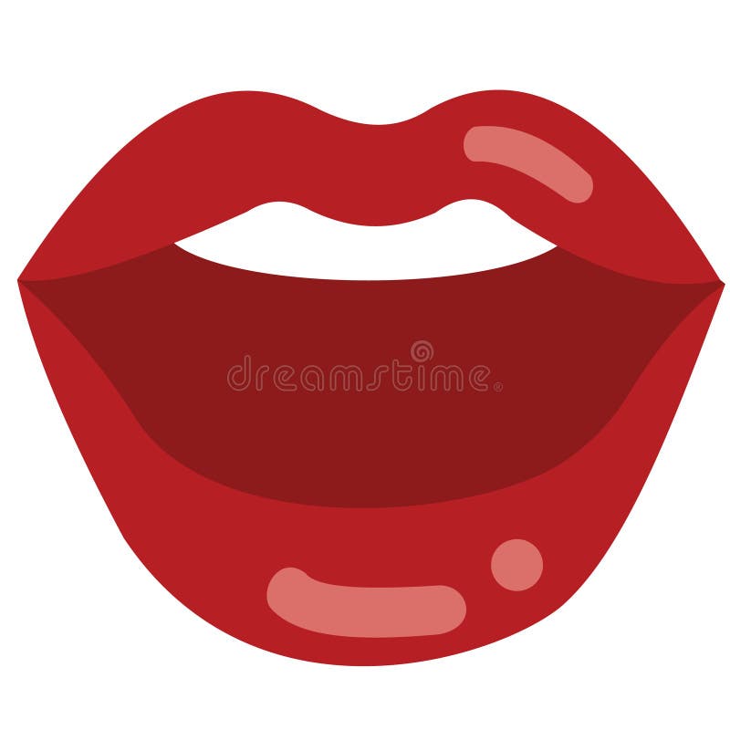 Red Lip Logo Icon Symbol Template. Editable Stock Vector - Illustration ...