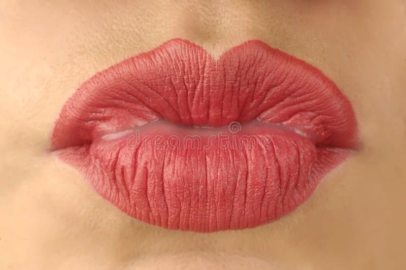 Beautiful red lips stock image. Image of lipstick, beauty - 6830787
