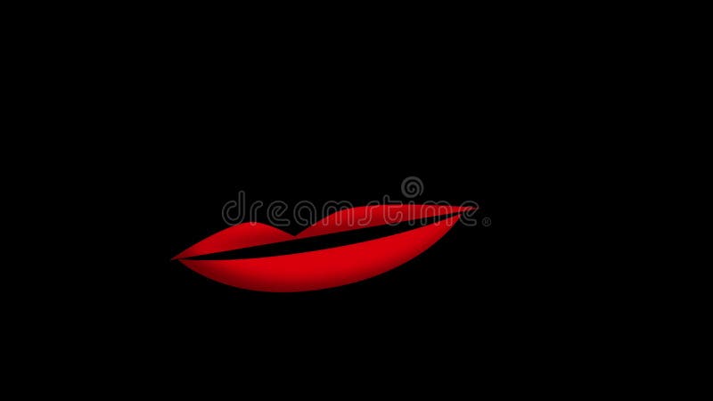 Red lips animation stock video. Video of fashion, beauty - 234764477
