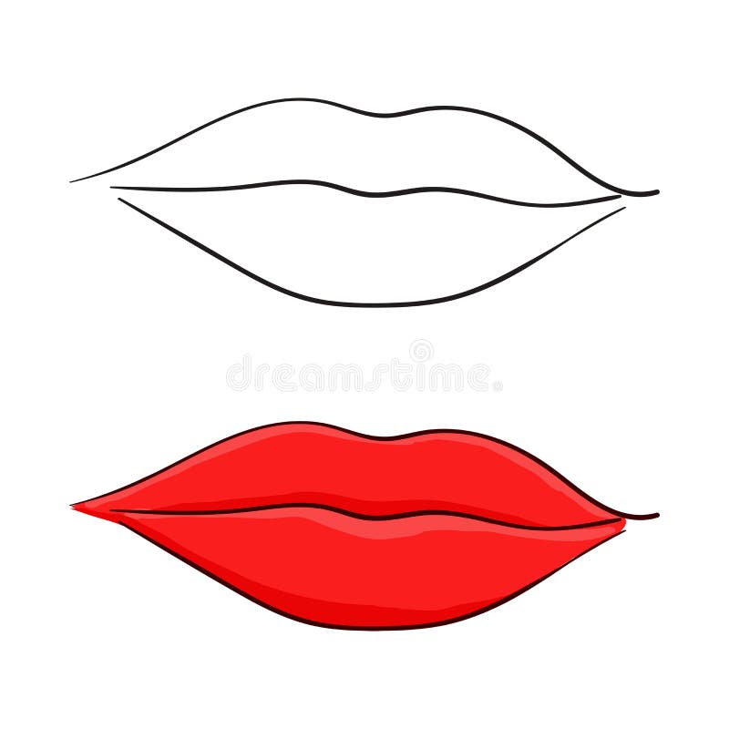 Outline Lips Stock Illustrations – 8,869 Outline Lips Stock ...