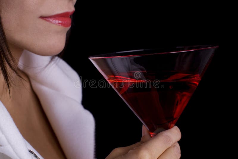 Red lips and drink stock photo. Image of hold, happy - 11709914