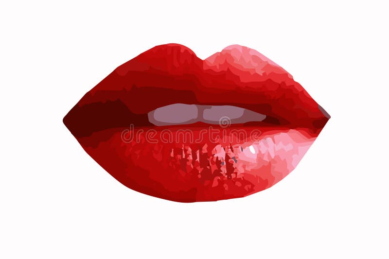 Red Lips Graphic in for Modern Graphics Stock Vector - Illustration of ...