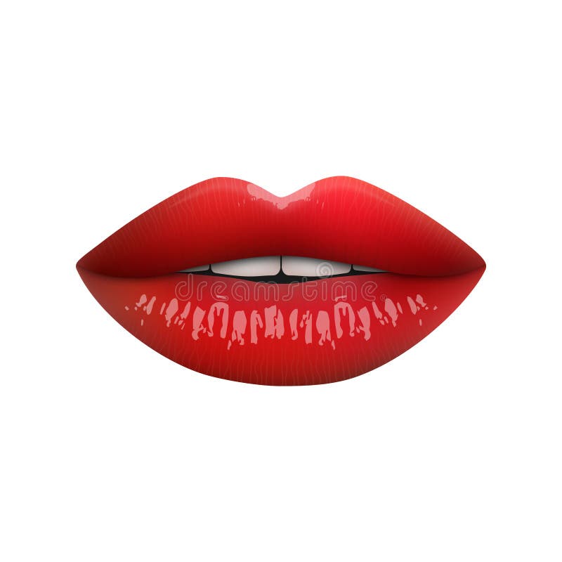 Red lips isolated stock illustration. Illustration of lady - 130539825