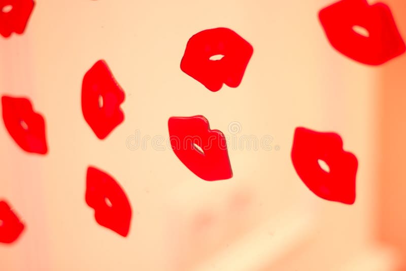 Red lips lipstick abstract stock illustration. Illustration of multiple ...