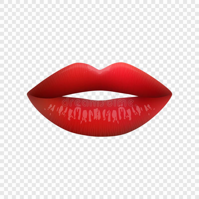 Realistic 3d Red Lips Isolated Stock Illustration - Illustration of ...