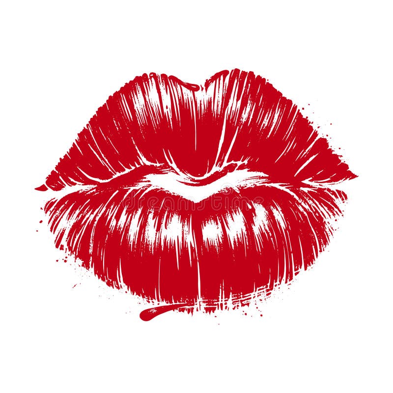 Red Lips Vector Design Illustration Stock Vector - Illustration of pink ...