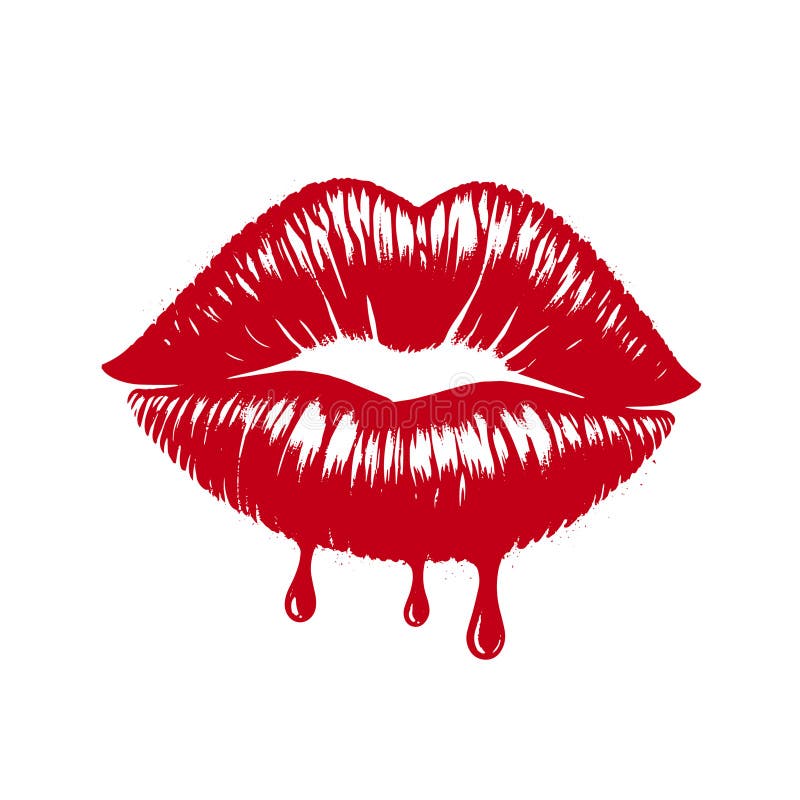 Red Lips Vector Design Illustration Stock Vector - Illustration of ...