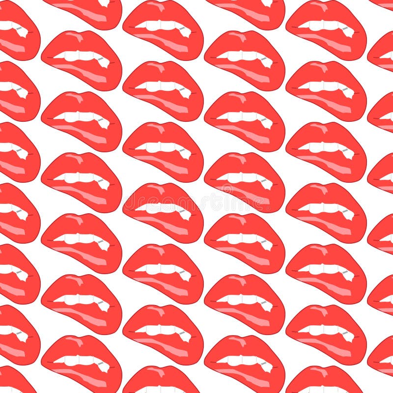 Red lips wallpaper stock illustration. Illustration of fashion - 95194473