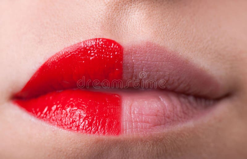 Red lipstick stock image. Image of cover, attractive - 40307009