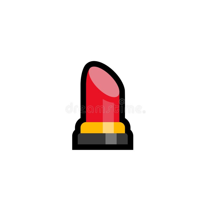 Red Lipstick Icon, Makeup Cosmetic Vector Stock Illustration ...