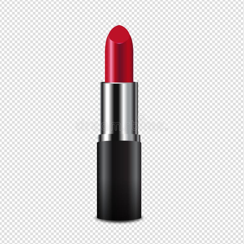 Red Lipstick Isolated Transparent Background Stock Vector ...