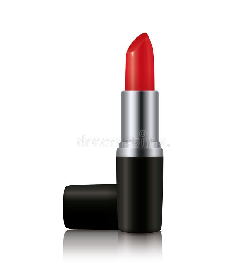 Red Lipstick. stock vector. Illustration of cosmetic - 101133095