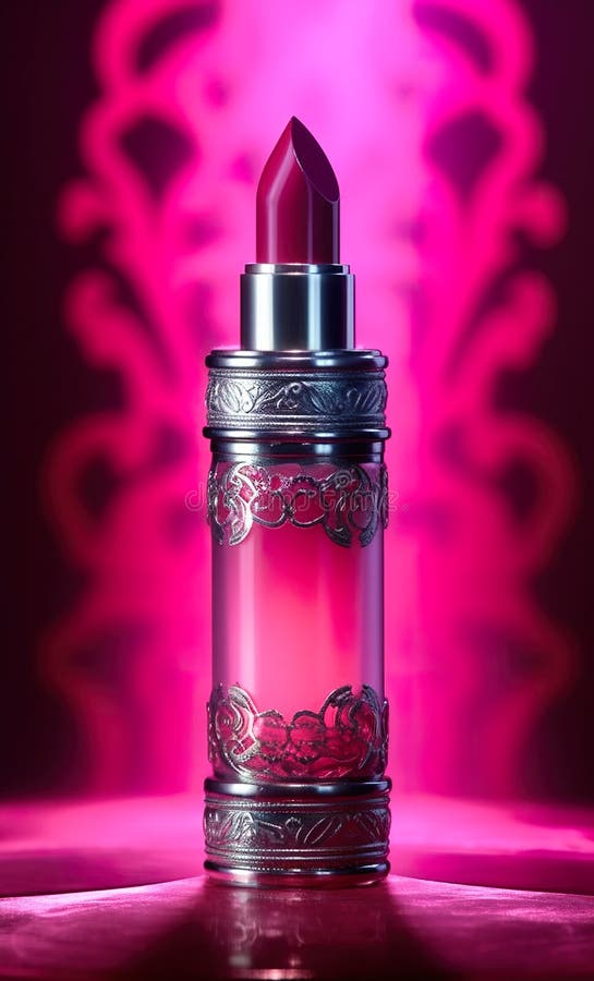 A Red Lipstick is Sitting in a Glass Jar. Generative AI Image. Stock ...