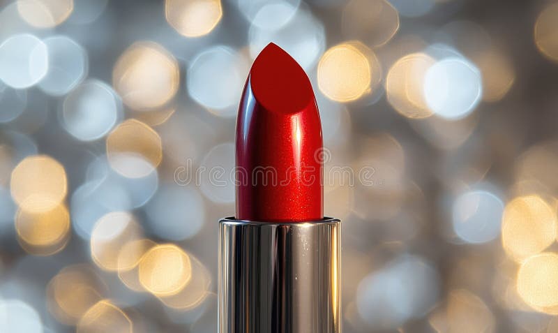 A Red Lipstick is Sitting on a Table Stock Image - Image of product ...
