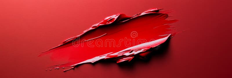 Red Lipstick Smear on Red Background Creating Dramatic Contrast Stock ...