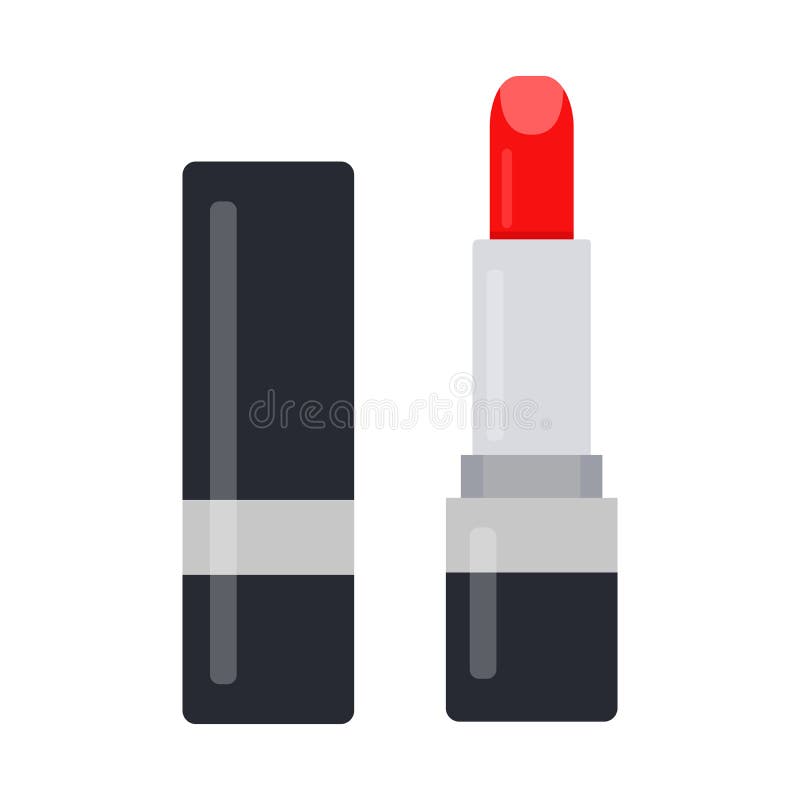 Red Lipstick Vector Flat Isolated Stock Vector - Illustration of shiny ...