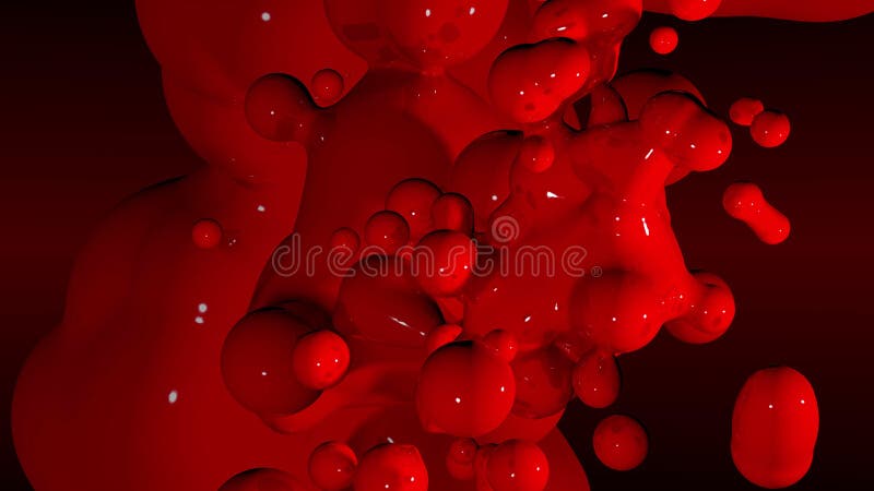 Red Liquid Blobs Animated 3d Background Stock Video - Video of looping ...