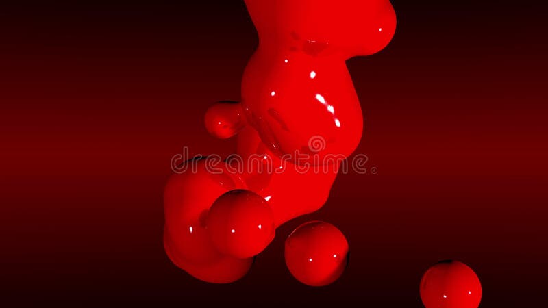 Red Liquid Blobs Animated 3d Background Stock Footage - Video of ...
