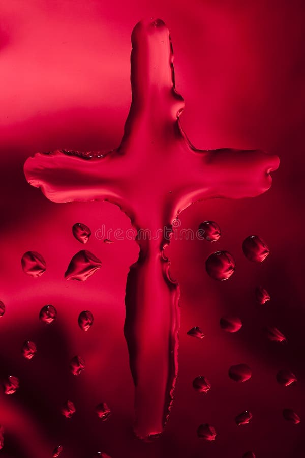 Red Liquid Cross stock photo. Image of graphic, religion - 18044508