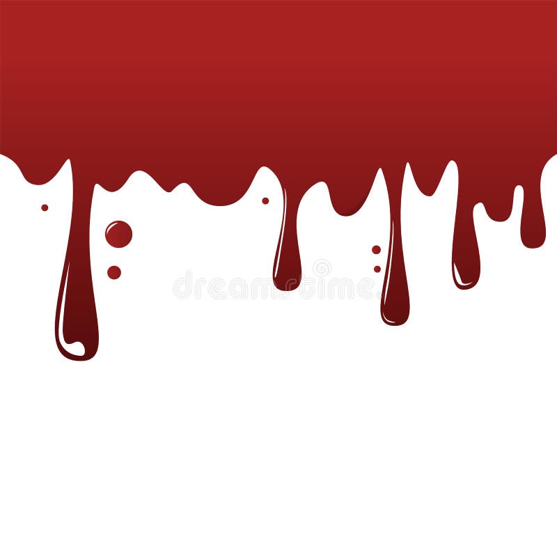 Red Liquid Drip on the Wall Vector Isolated. Blob and Drop Stock ...