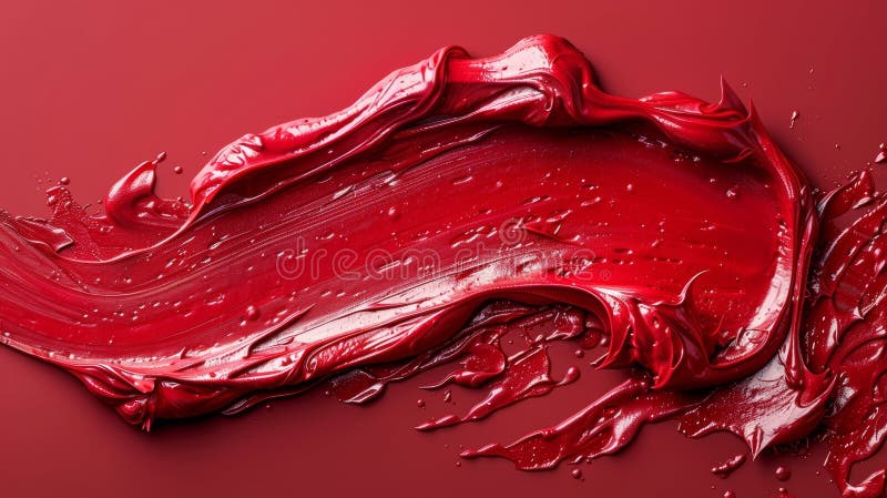A Red Liquid Dripping from a Brush Onto the Surface, AI Stock Image ...