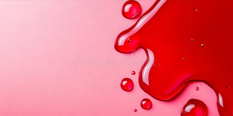 A Red Liquid Dripping Down a Pink Surface Stock Image - Image of side ...