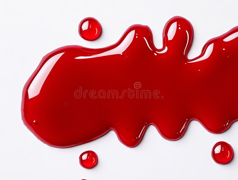 A Red Liquid Dripping Down on a White Surface Stock Photo - Image of ...