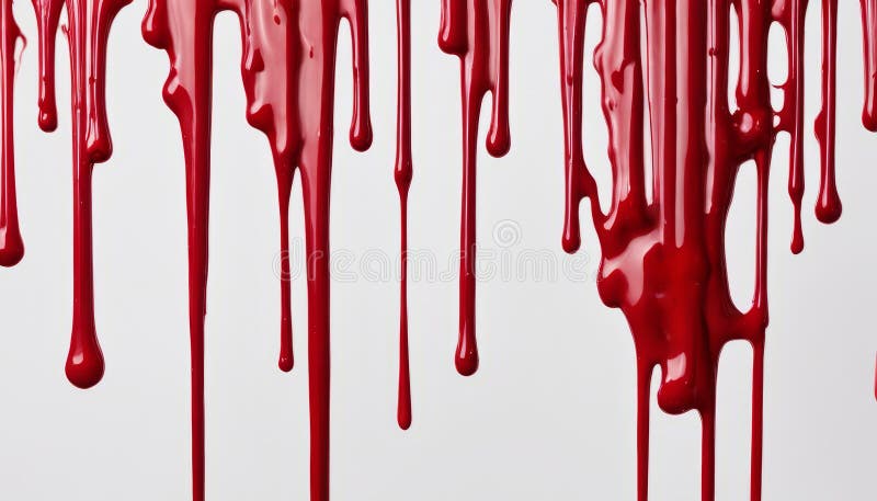 A Red Liquid Dripping Down a White Surface Stock Illustration ...