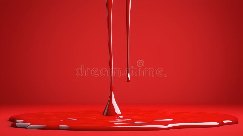 Red Liquid Dripping on Red Surface Stock Illustration - Illustration of ...