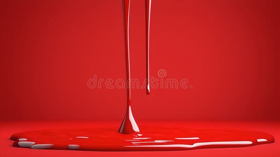Red Liquid Dripping on Red Surface Stock Illustration - Illustration of ...