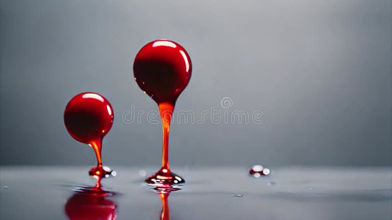 Red Liquid Droplets stock video. Video of detail, nature - 335783191