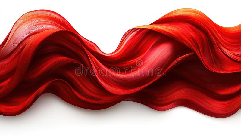 Red Liquid Flowing, Swirling Design, White Background, Vibrant ...