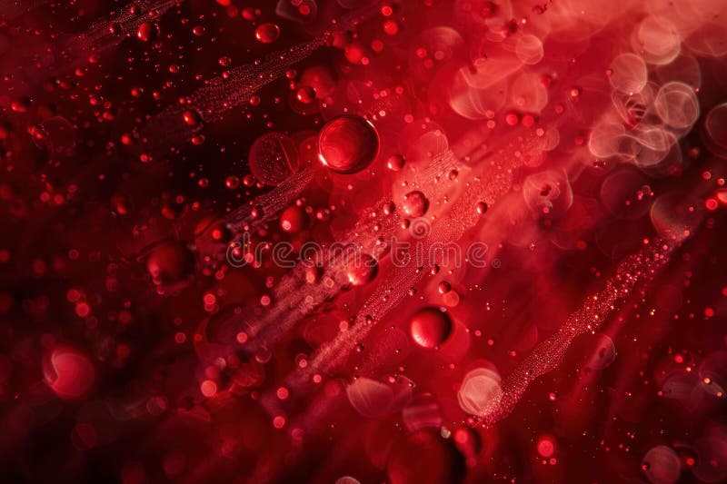 Red Liquid Forming Bubbles Creating Abstract Background Texture Stock ...
