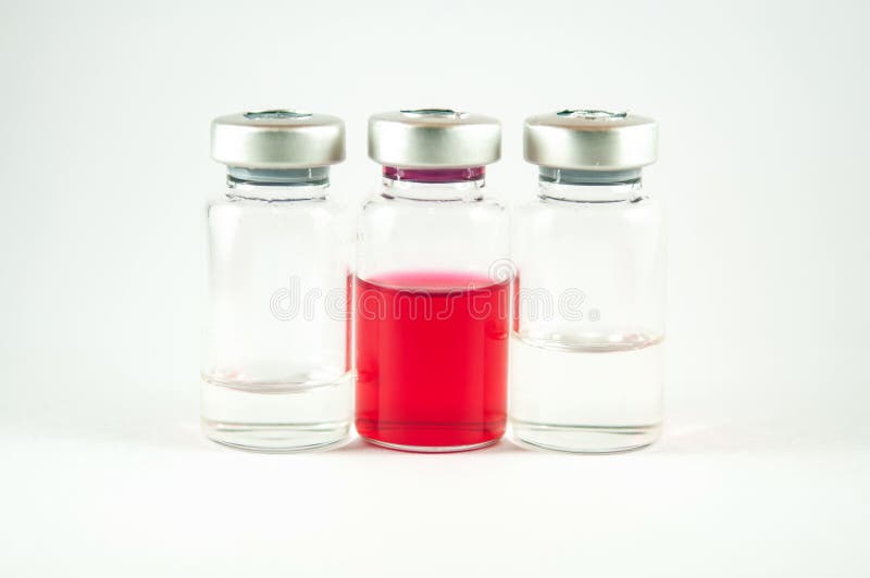 Red Cap Injection Vial Show Medicine Concept Stock Photo - Image of ...