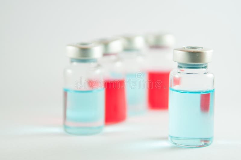 Red Liquid in Injection Vials Stock Image - Image of pharmaceutical ...
