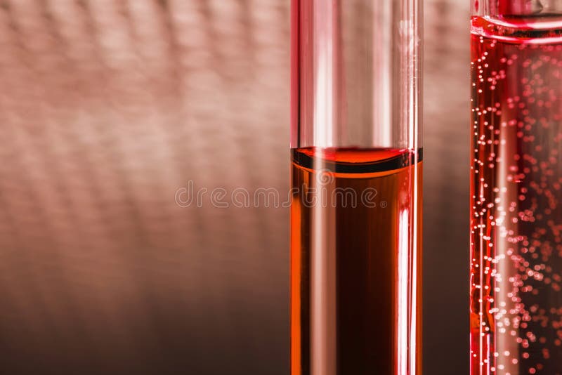 Red Liquid Posion in Glass Tube on Abstract Background Stock Photo ...