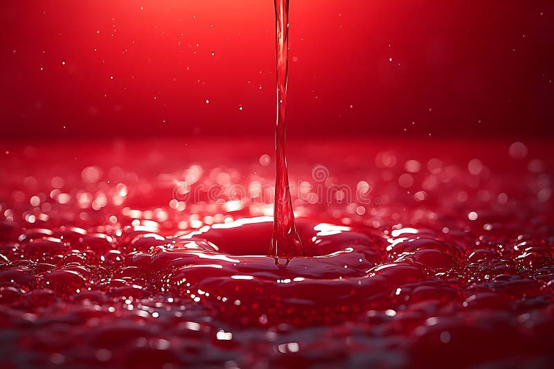 Red Liquid Pouring Abstract Background Splash Stock Illustration ...