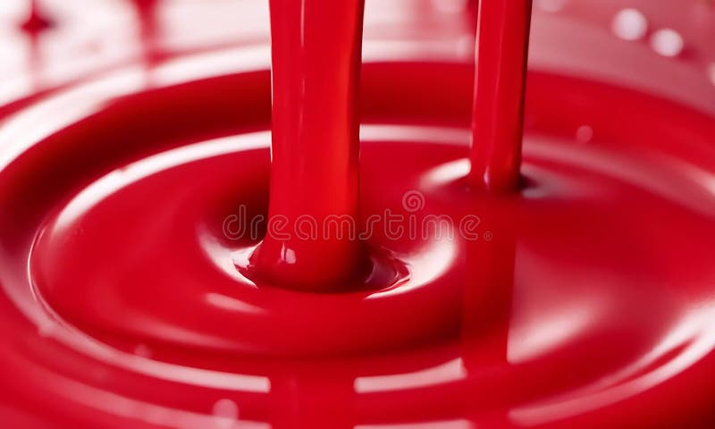 Red Liquid Pouring, Creating Swirling Patterns Stock Footage - Video of ...