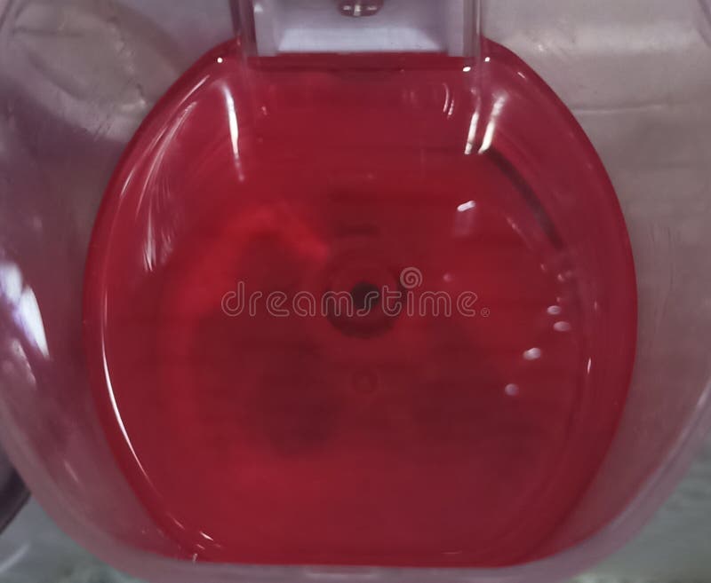 Red Liquid Soap in a Transparent Container Stock Image - Image of coint ...