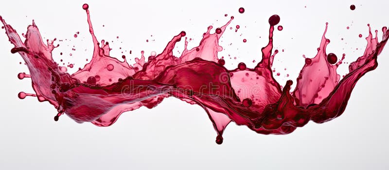 Red Liquid Splashing on White Surface Stock Illustration - Illustration ...
