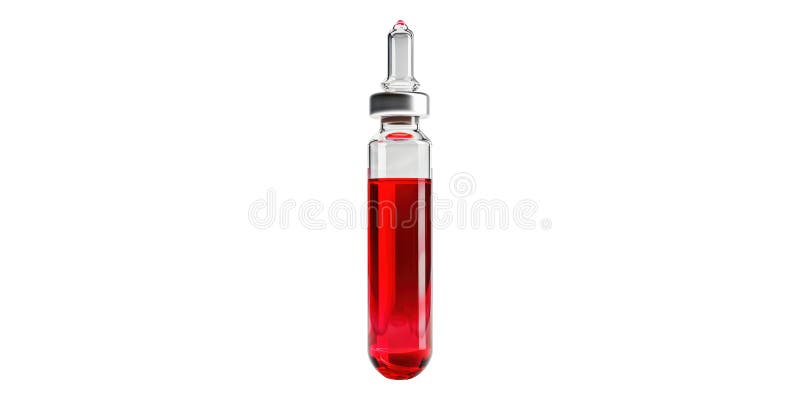 Red Liquid Test Tube Isolated on Transparent Background Stock Image ...