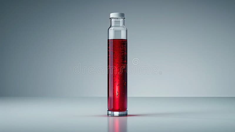 Red Liquid in Test Tube on White Background Stock Illustration ...